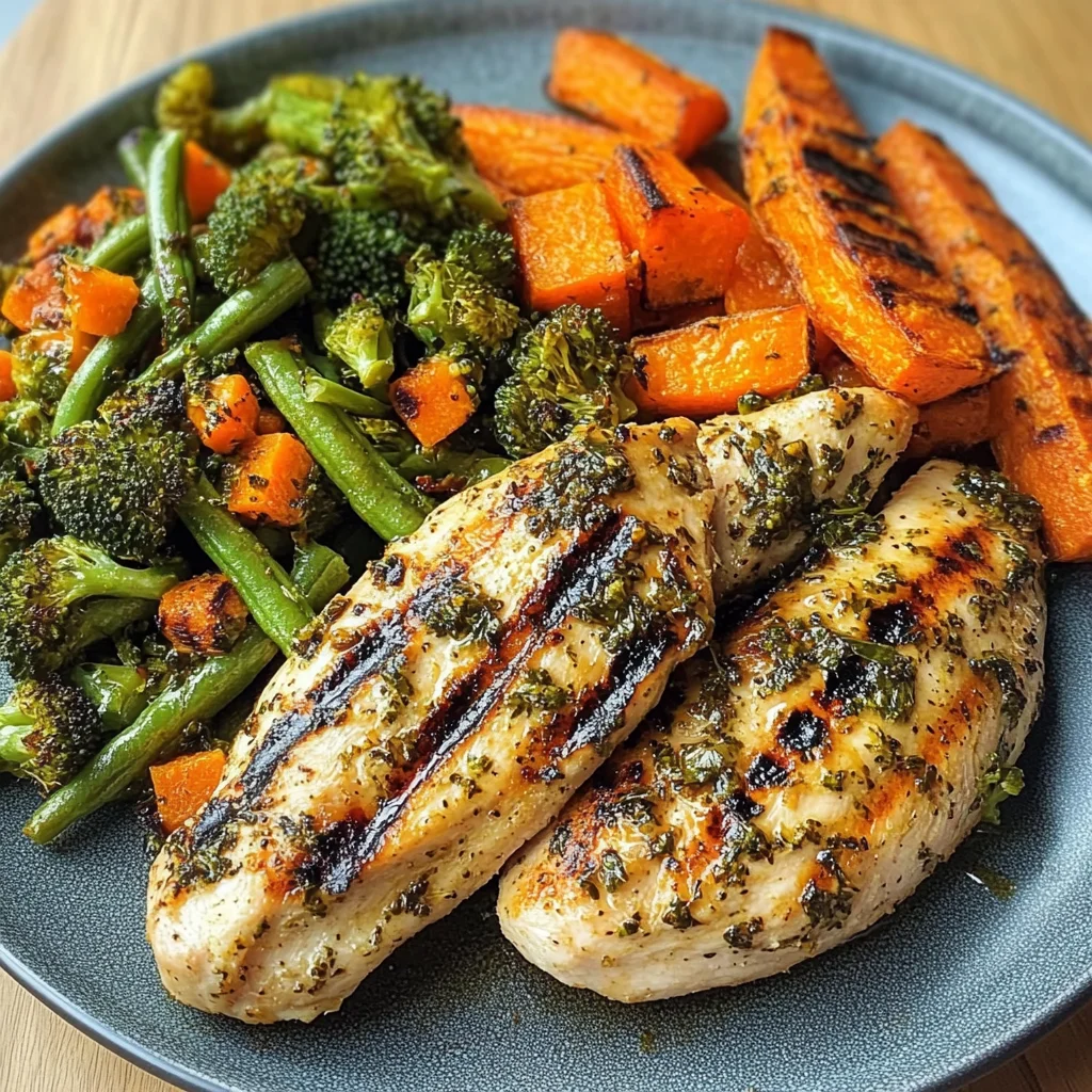 Grilled Chicken with Sautéed Mixed Veggies & Roasted Roots
